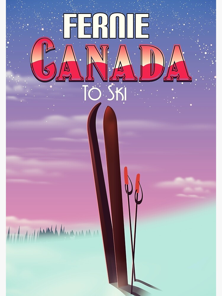 "Fernie Canada ski travel poster" Poster by vectorwebstore | Redbubble