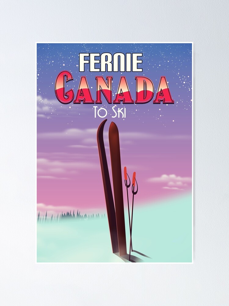 "Fernie Canada ski travel poster" Poster by vectorwebstore | Redbubble