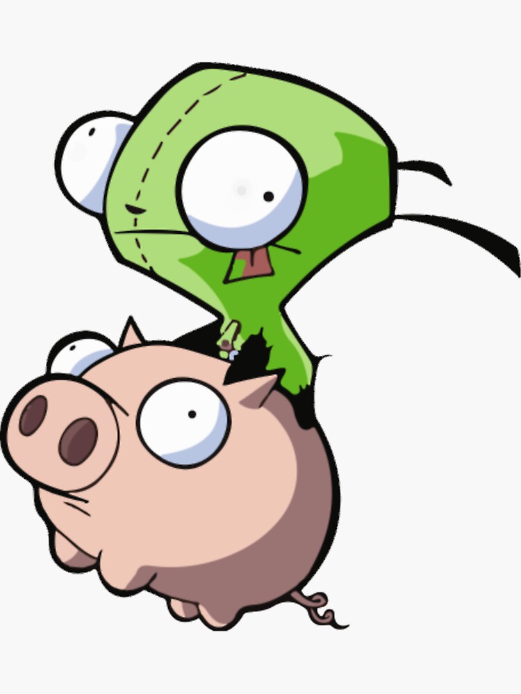 "Invader Zim " Sticker for Sale by CaesRomag | Redbubble