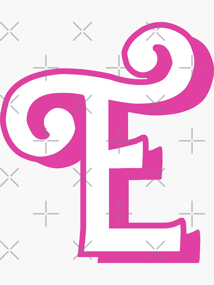 "Bubble Pink Letter E - Monogram - Initial - Alphabet" Sticker for Sale ...