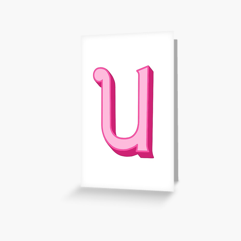 "Barbie Initial U" Sticker for Sale by Hannah Cohen | Redbubble