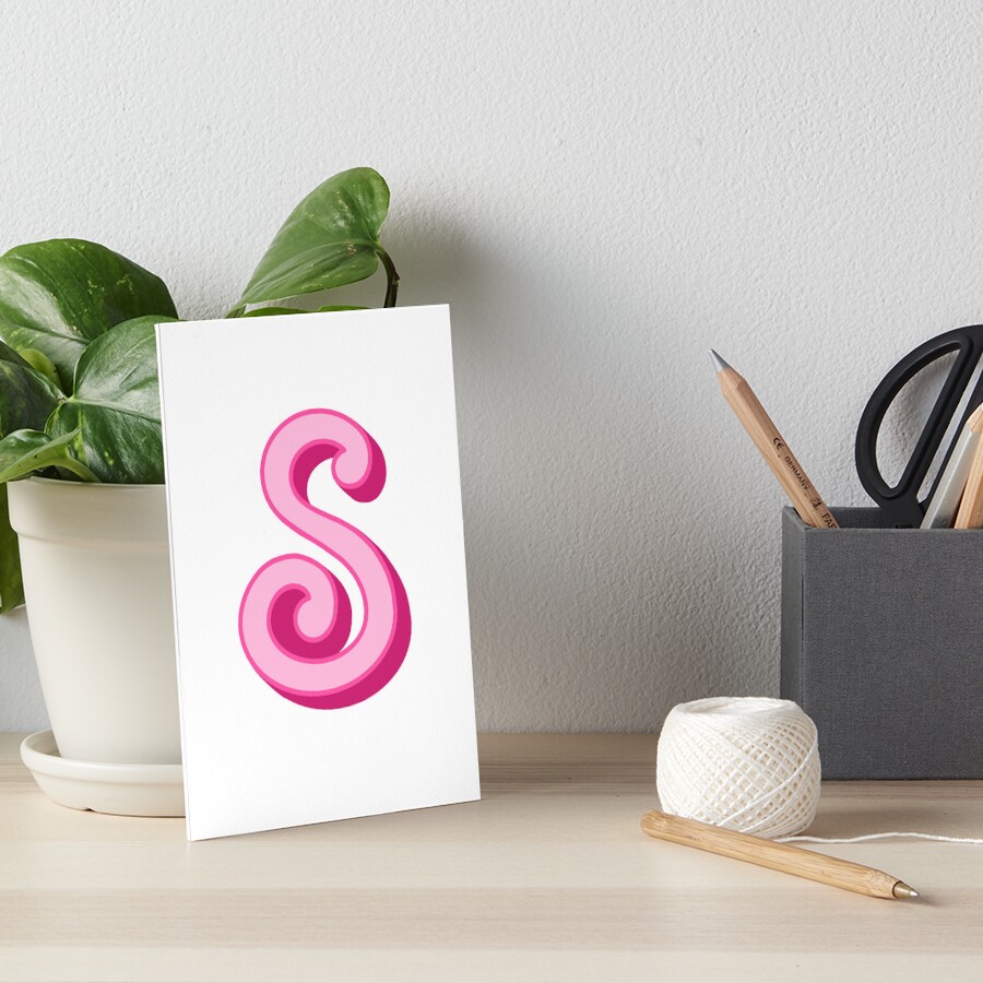 "Barbie Initial S" Poster for Sale by Hannah Cohen | Redbubble