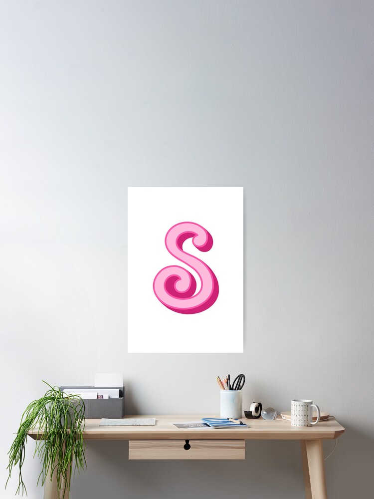 "Barbie Initial S" Poster for Sale by Hannah Cohen | Redbubble
