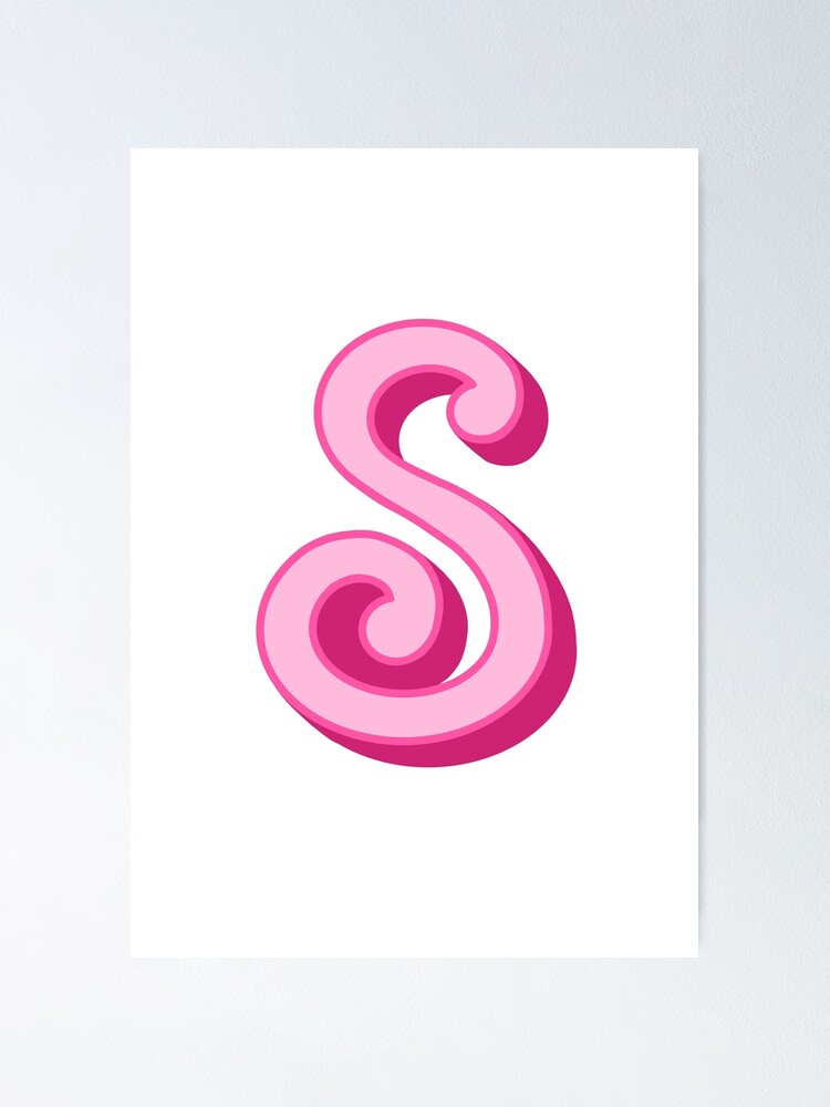 "Barbie Initial S" Poster for Sale by Hannah Cohen | Redbubble