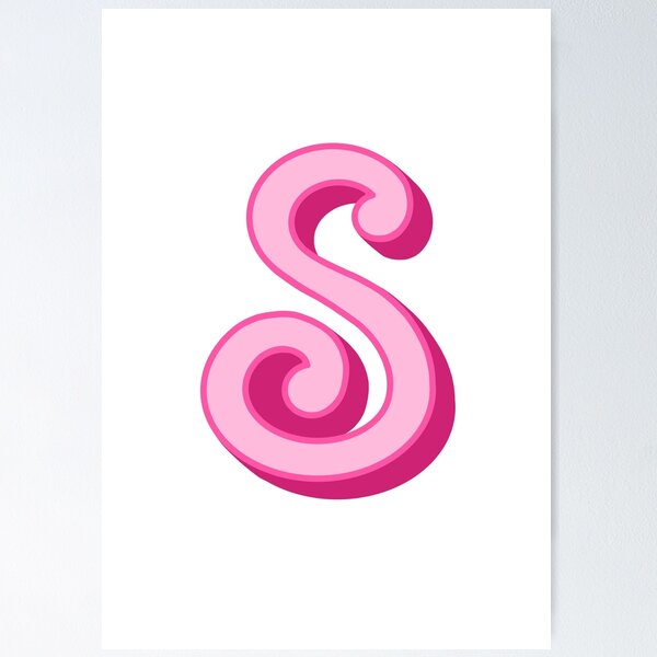 "Barbie Initial S" Poster for Sale by Hannah Cohen | Redbubble
