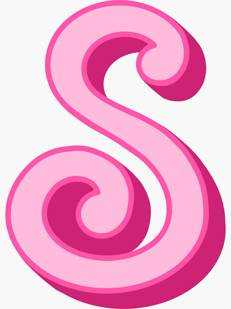 "Barbie Initial S" Sticker for Sale by Hannah Cohen | Redbubble