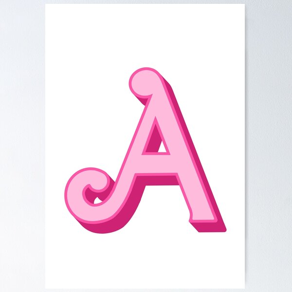 "Barbie Initial A" Poster for Sale by Hannah Cohen | Redbubble