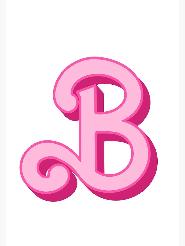"Barbie Initial B" Poster for Sale by Hannah Cohen | Redbubble
