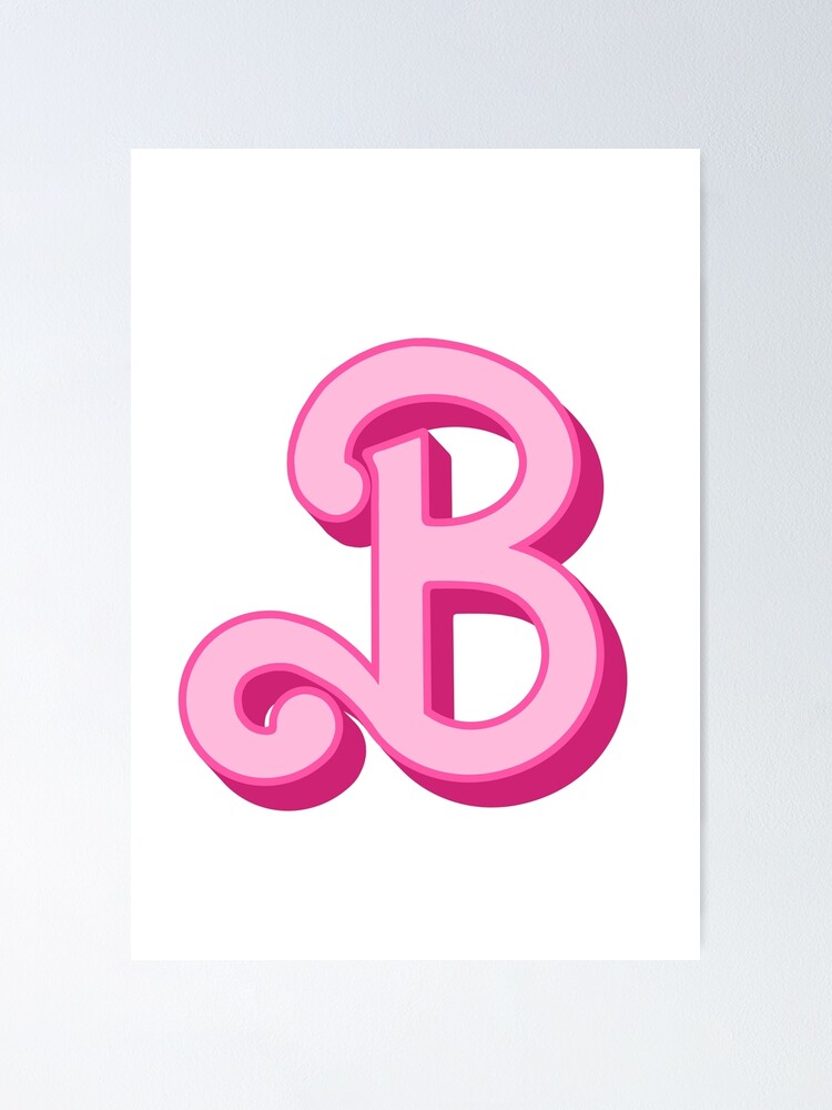"Barbie Initial B" Poster for Sale by Hannah Cohen | Redbubble