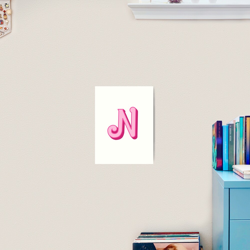 "Barbie Initial N" Poster for Sale by Hannah Cohen | Redbubble