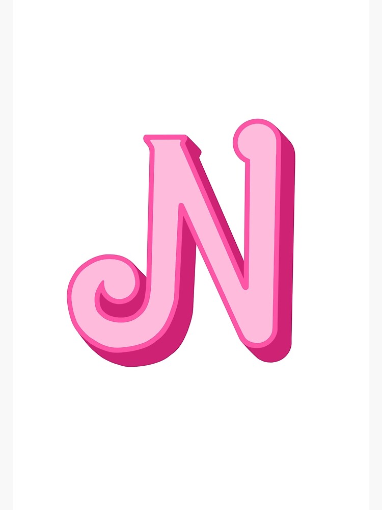 "Barbie Initial N" Poster for Sale by Hannah Cohen | Redbubble