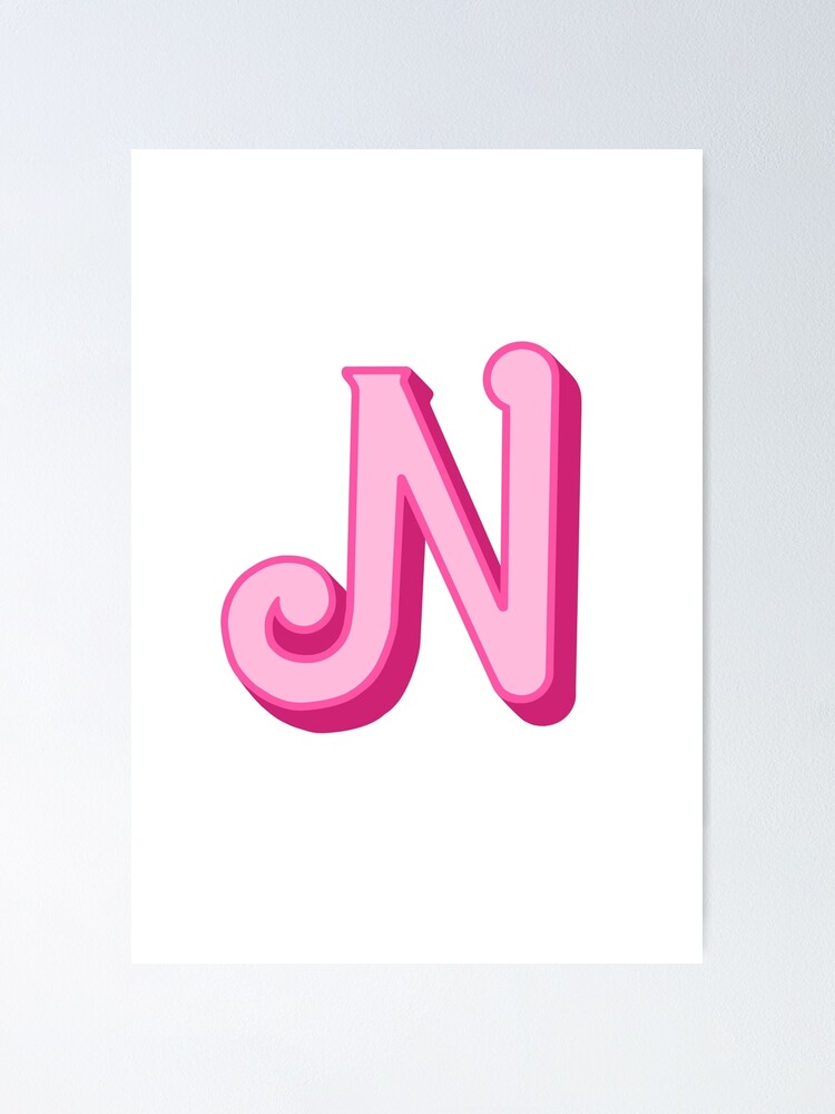 "Barbie Initial N" Poster for Sale by Hannah Cohen | Redbubble