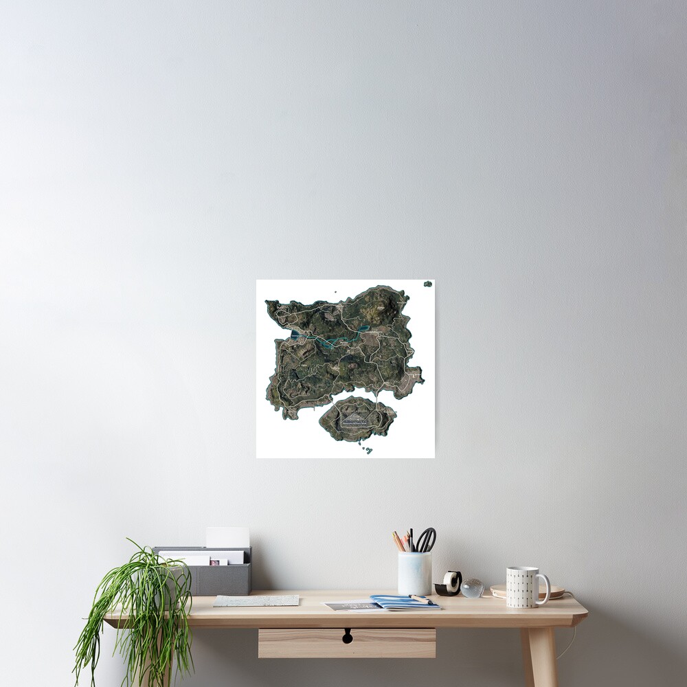"Map PUBG" Poster by appelschaal1 | Redbubble