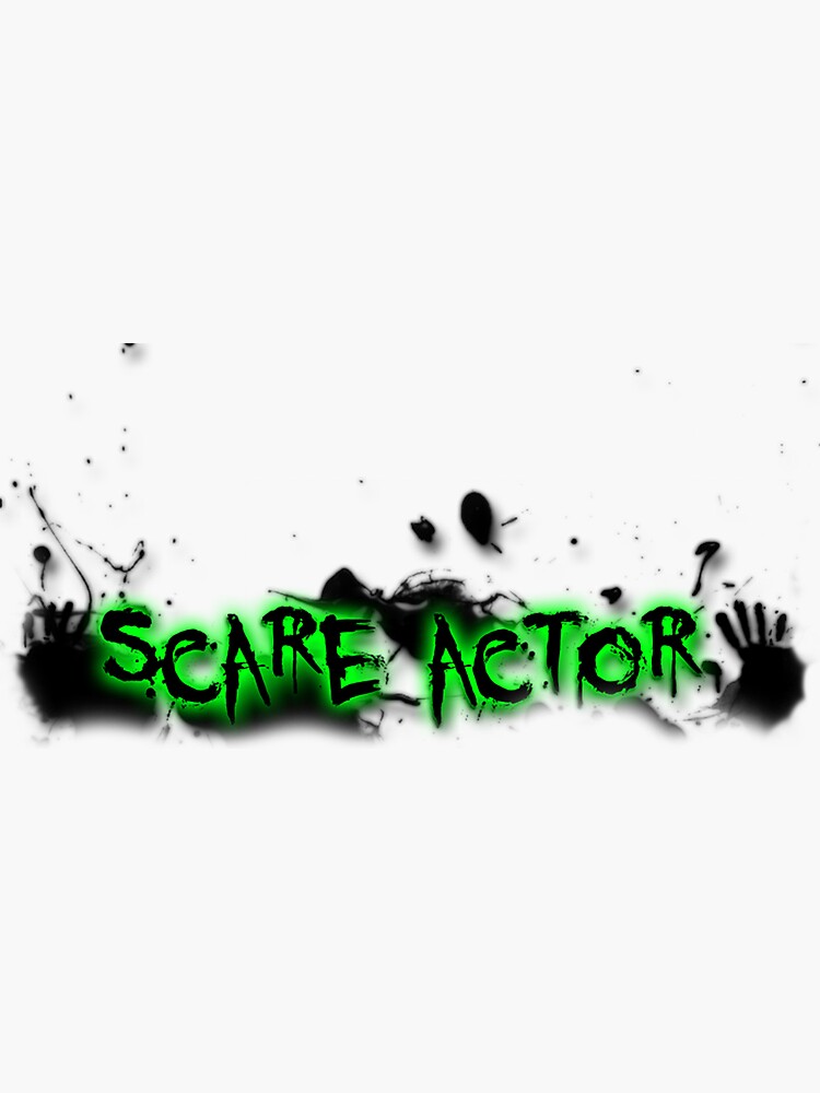 "Scare Actor Merch-Toxic Green" Sticker by DanFirewolf | Redbubble