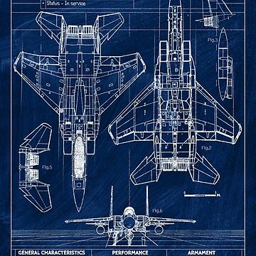 "F 15 Eagle Blueprint " Poster for Sale by OldschoolCrew | Redbubble