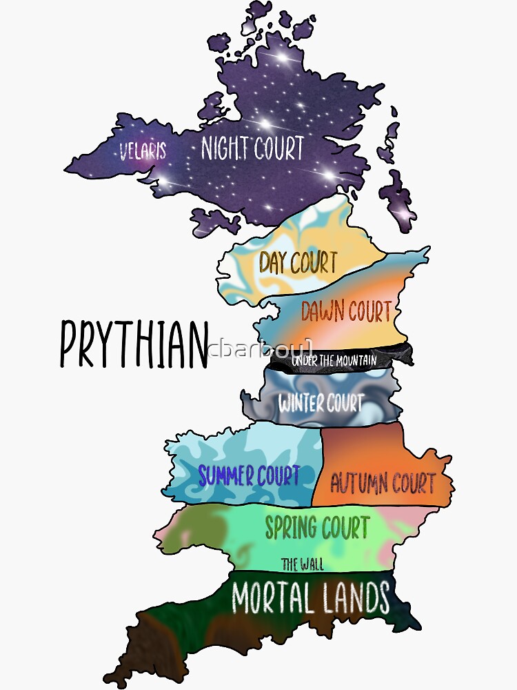 "Map of Prythian" Sticker for Sale by cbarbou1 | Redbubble