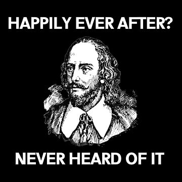 "William Shakespeare - Happily Ever After History Meme" Sticker for ...