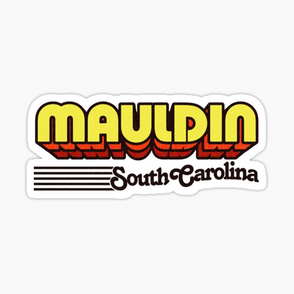 "Mauldin, South Carolina | Retro Stripes" Sticker for Sale by ...