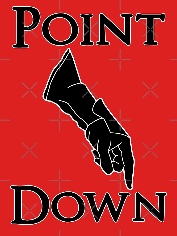 "DS3 - Point Down" T-shirt for Sale by DigitalCleo | Redbubble | point ...