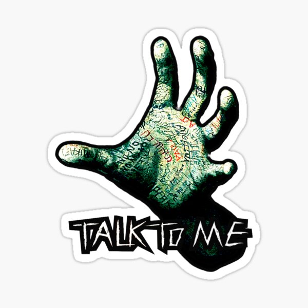 "Talk to Me, Horror Movie Hand, Stylised " Sticker for Sale by ...