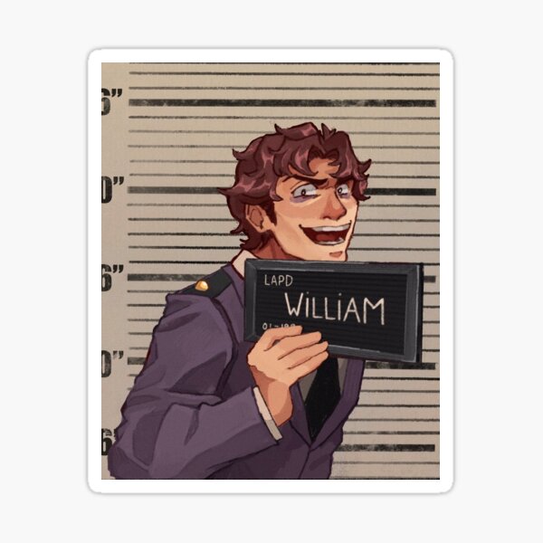 "william mugshot" Sticker for Sale by archooopy | Redbubble