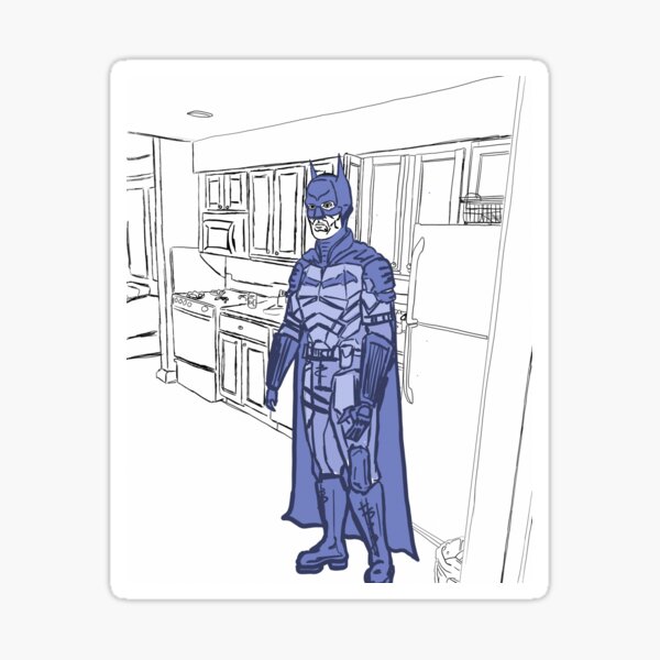"Awkward Batman" Sticker for Sale by Keon McAree | Redbubble