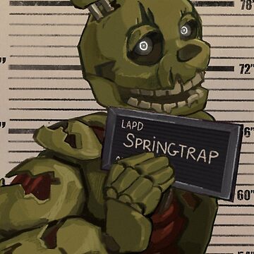"springtrap mugshot" Sticker for Sale by archooopy | Redbubble