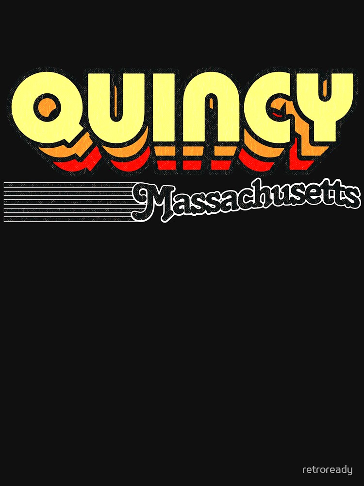 "Quincy, Massachusetts | Retro Stripes" T-shirt for Sale by retroready ...
