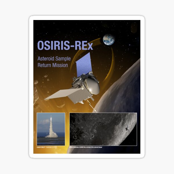 "OSIRIS-REx mission overview poster" Sticker for Sale by SolidEarthArt ...
