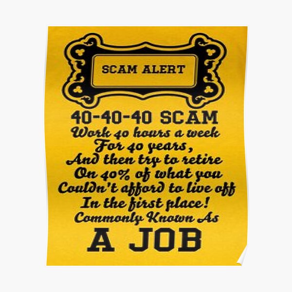 Scam Posters | Redbubble