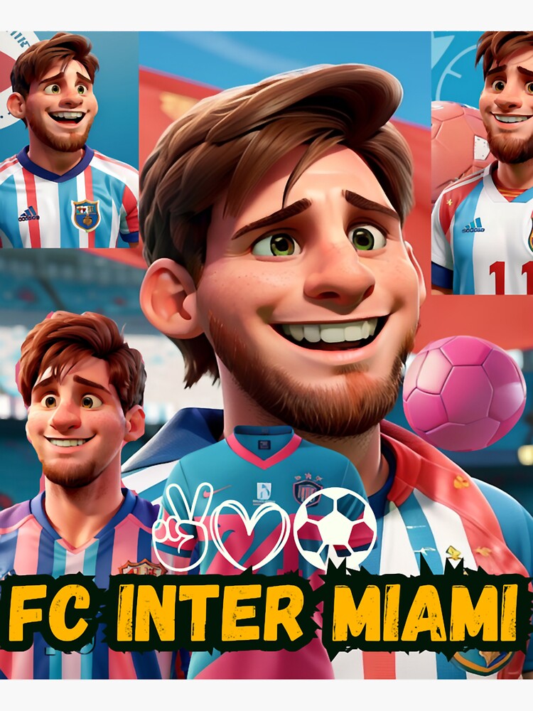 "messi inter miami" Sticker for Sale by ninaproll | Redbubble
