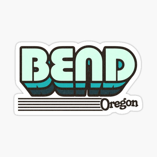 "Bend, Oregon | Retro Stripes" Sticker for Sale by retroready | Redbubble