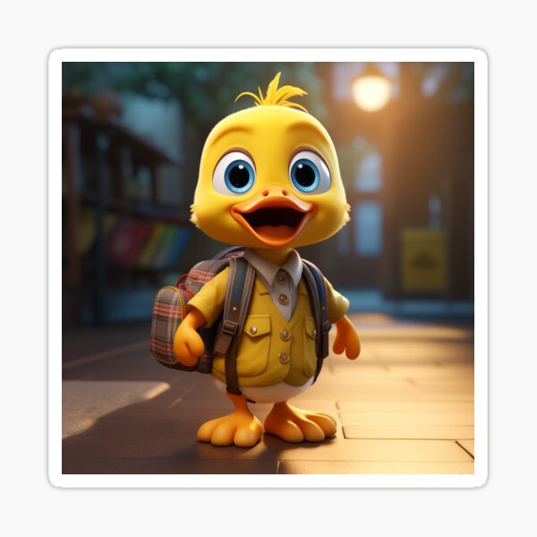 "Cute Duck School Student" Sticker for Sale by CreativeShed | Redbubble