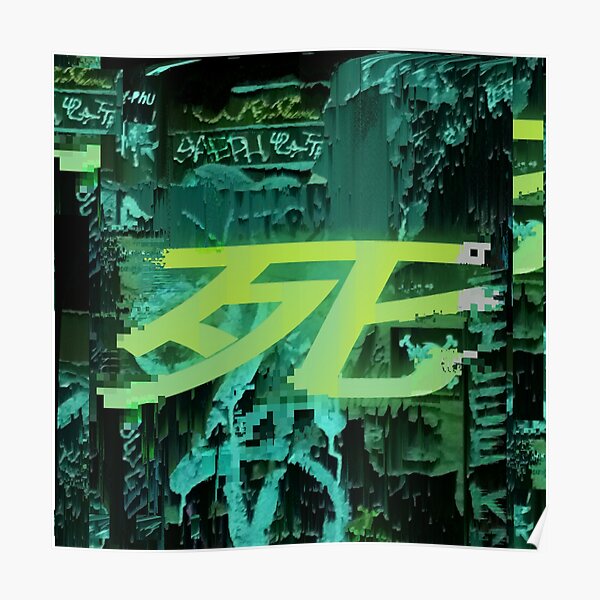 "DEATH - Cyberpunk grunge 1 " Poster by michaelkanouse | Redbubble