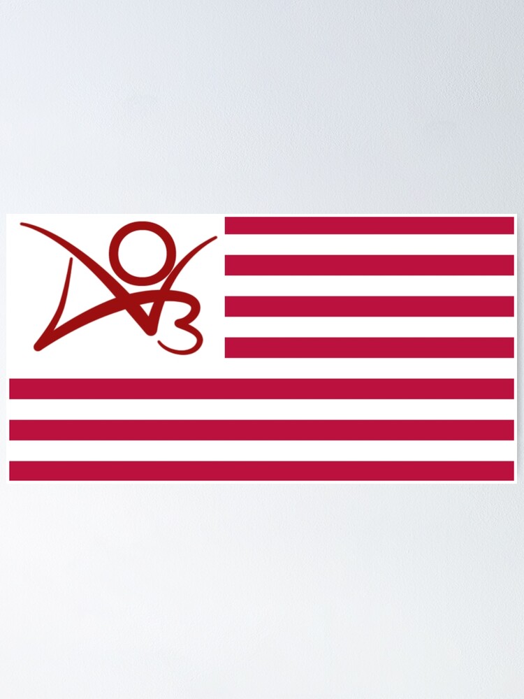 "ao3 logo flag " Poster for Sale by DaniVaca | Redbubble