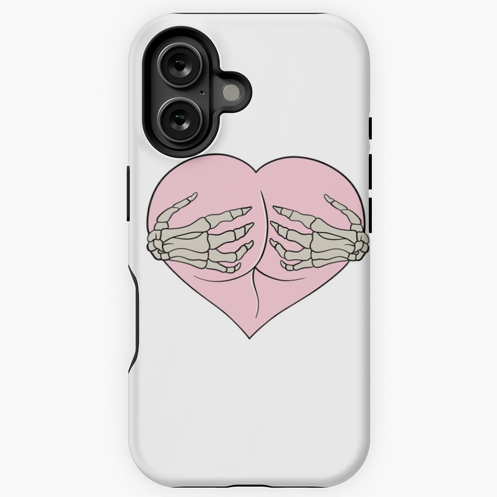 "Pink Heart Butt Hug Skeleton Hands" Sticker for Sale by IsabelleBellino | Redbubble