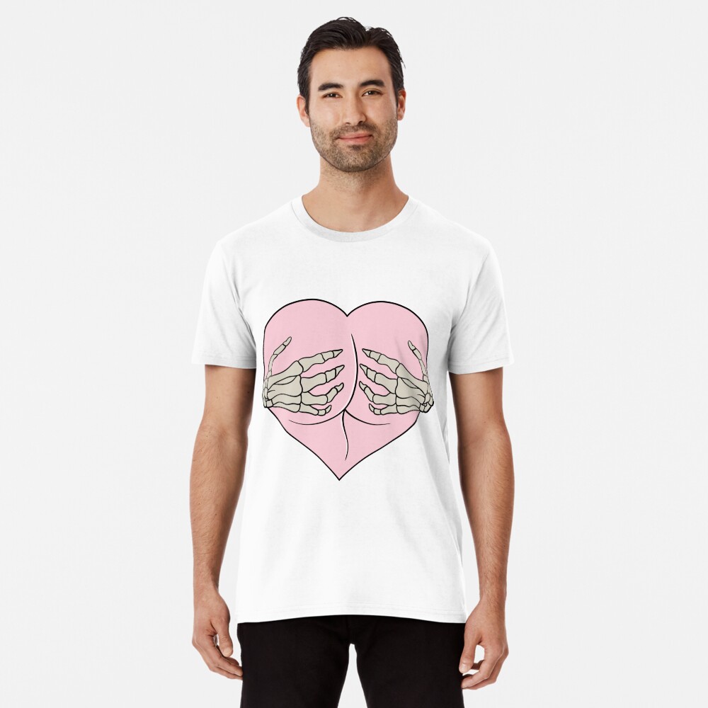 "Pink Heart Butt Hug Skeleton Hands" Sticker for Sale by IsabelleBellino | Redbubble