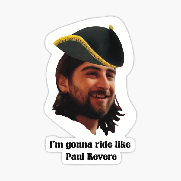 "Noah Kahan Paul Revere Lyrics Funny" Sticker for Sale by GooseCafe ...