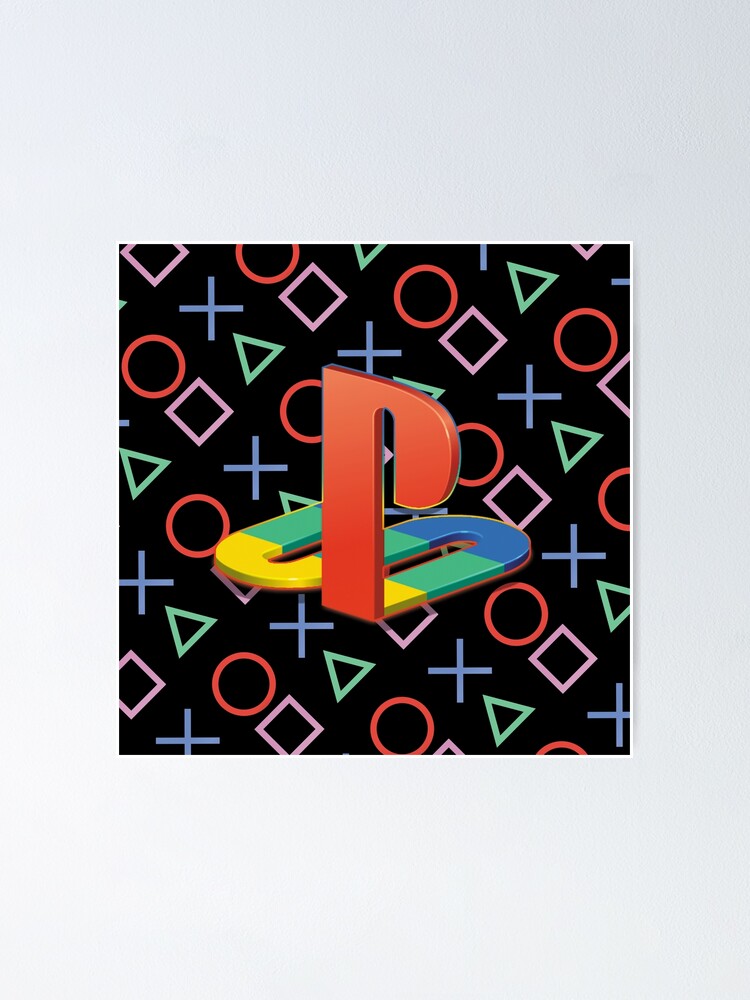"PS2 Buttons Repeating Logo" Poster for Sale by Barking-Goose | Redbubble