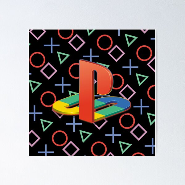 "PS2 Buttons Repeating Logo" Poster for Sale by Barking-Goose | Redbubble