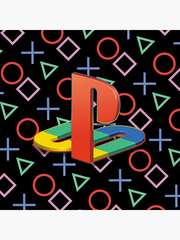 "PS2 Buttons Repeating Logo" Sticker for Sale by Barking-Goose | Redbubble