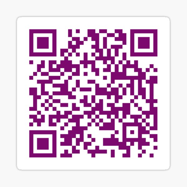 "The office fire drill scene video purple QR code" Sticker for Sale by ...