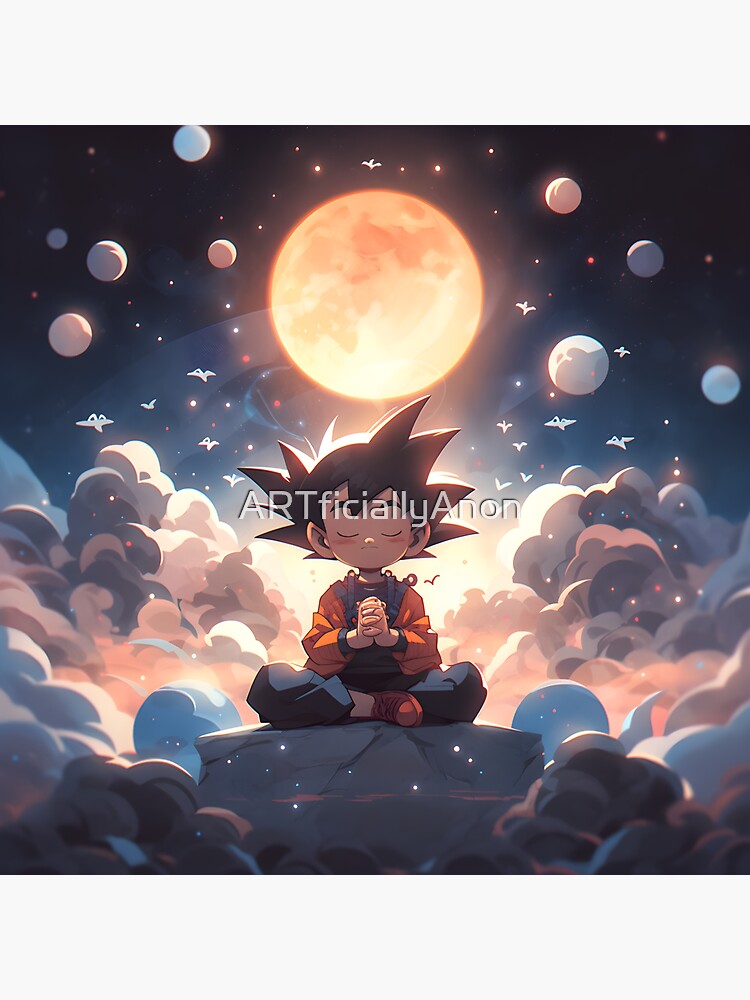 "Goku Meditating " Sticker for Sale by ARTficiallyAnon | Redbubble