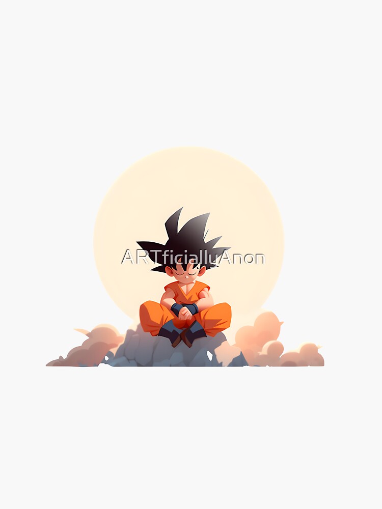 "Goku Meditating " Sticker for Sale by ARTficiallyAnon | Redbubble