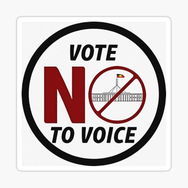 "Vote no to voice" Sticker for Sale by King Joe | Redbubble