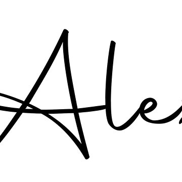 "Alex Cursive Name Label" Sticker for Sale by NafilNafiz | Redbubble