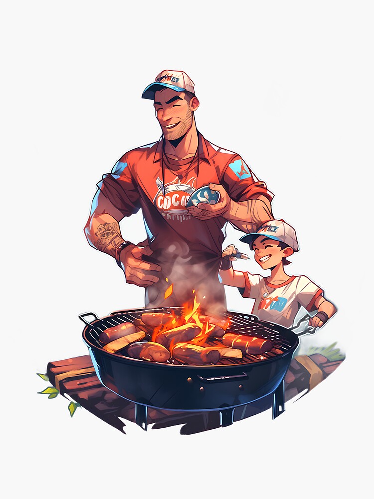 "Fathers Day Grilling BBQ Grill Master Dad Daddy Cooking Outside ...