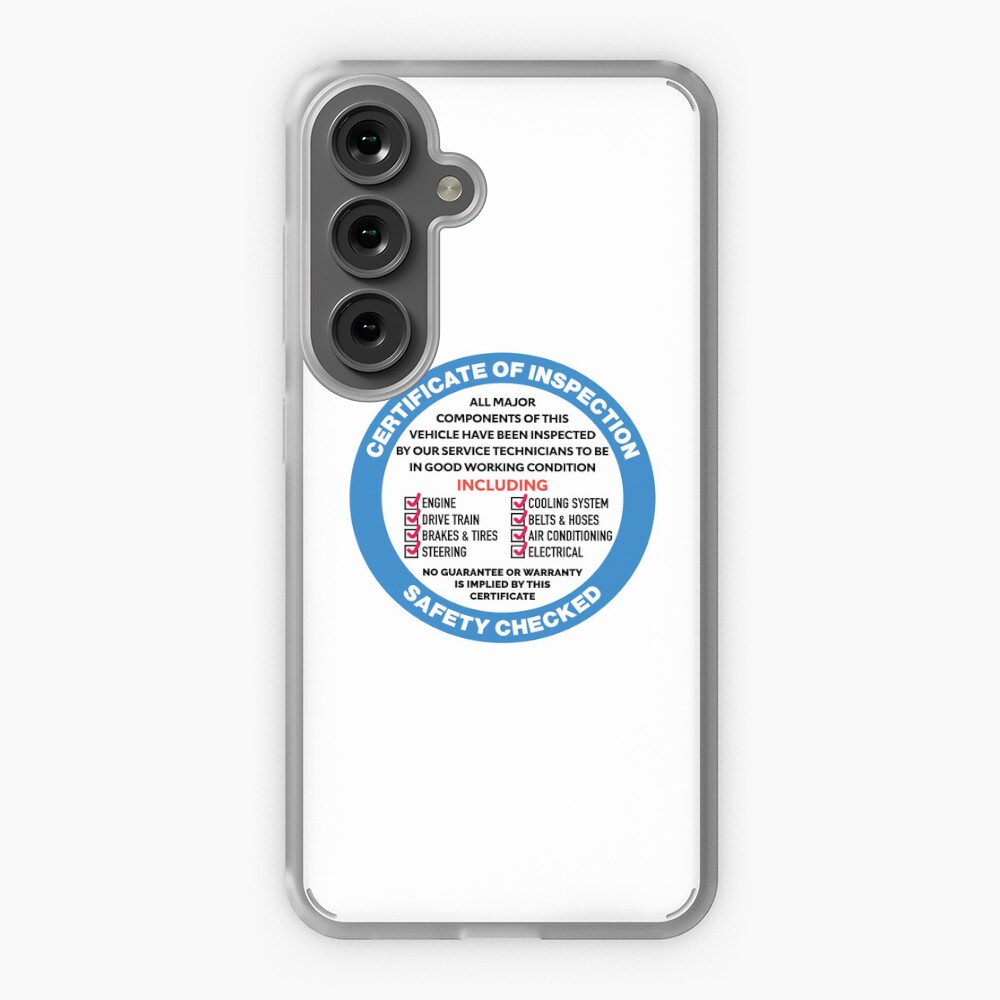 "Certificate of inspection, safety matters" Sticker for Sale by Mqyou ...