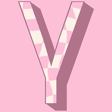 "Pink Retro Letter Y" Sticker for Sale by Allie Rockhill | Redbubble