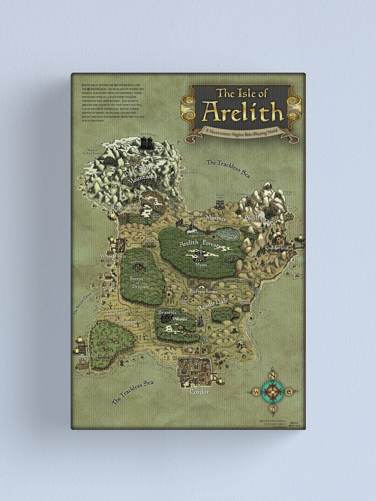 "Arelith Map" Canvas Print for Sale by Artos | Redbubble